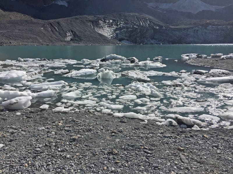 Floating Ice Sheets in the Swiss Alps Stock Photo - Image of landscape ...