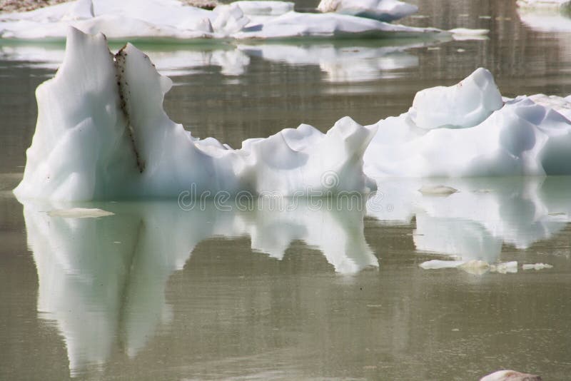 Floating Iceberg and Reflection Stock Photo - Image of timber, alberta ...