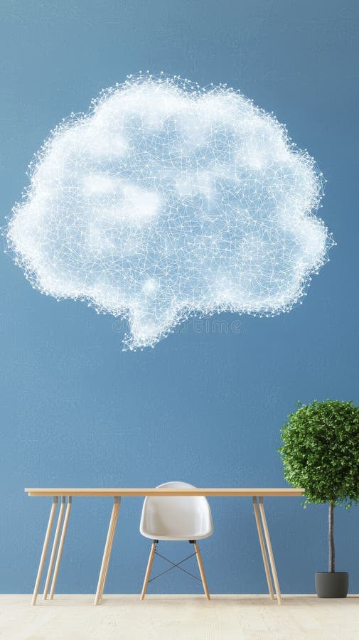 Floating Icons Representing Machine Learning Concept Stock Illustration ...