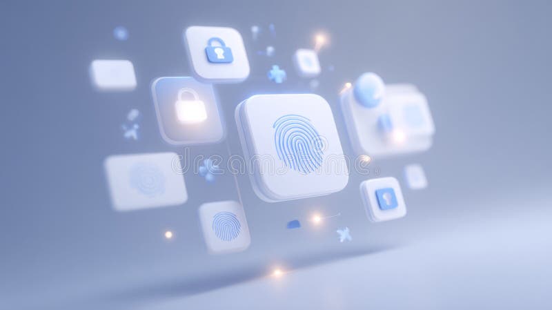 Floating Icons Representing Two-factor Authentication, Password ...