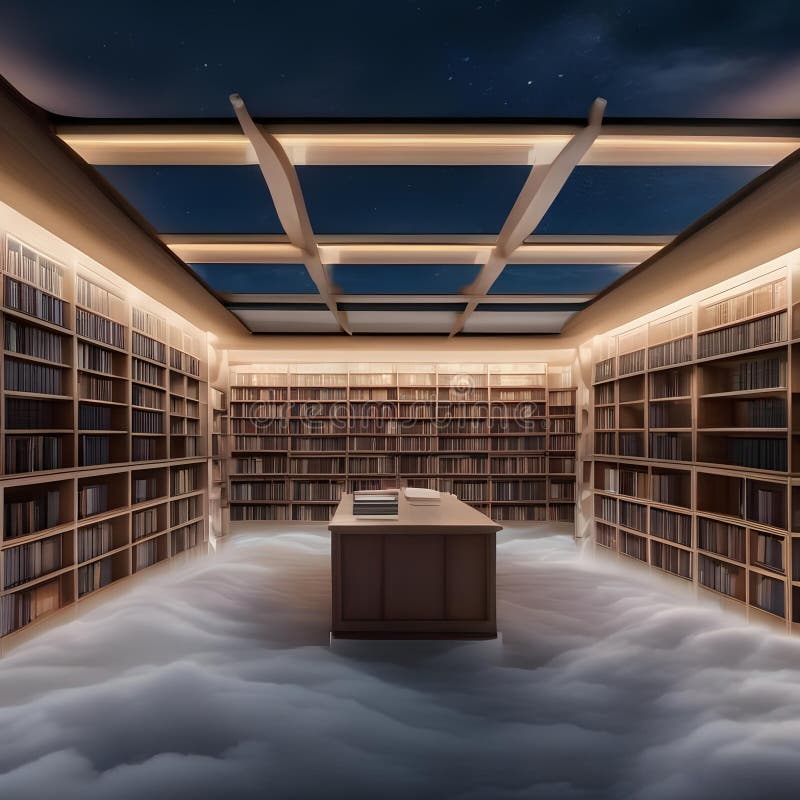 A Floating, Illuminated Library in the Clouds Where Books Take Flight ...