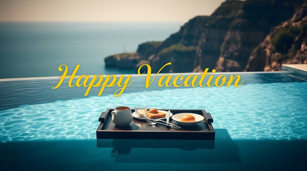 Floating Breakfast Tray in an Infinity Pool with Ocean Cliff Views ...