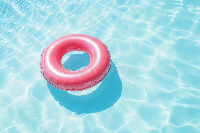 Floating Inflatable Circle in Crystal Pool, Inviting Leisure and Calm ...