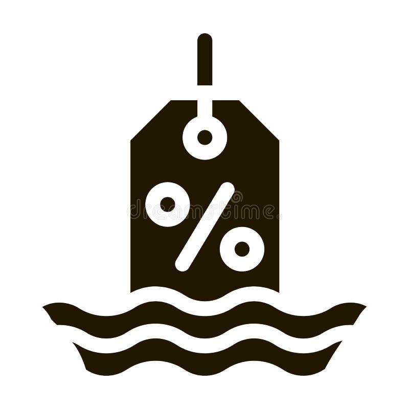 Floating Interest Icon Vector Glyph Illustration Stock Vector ...