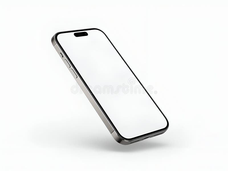 Floating IPhone or Smartphone Mockup with Blank Screen Stock ...