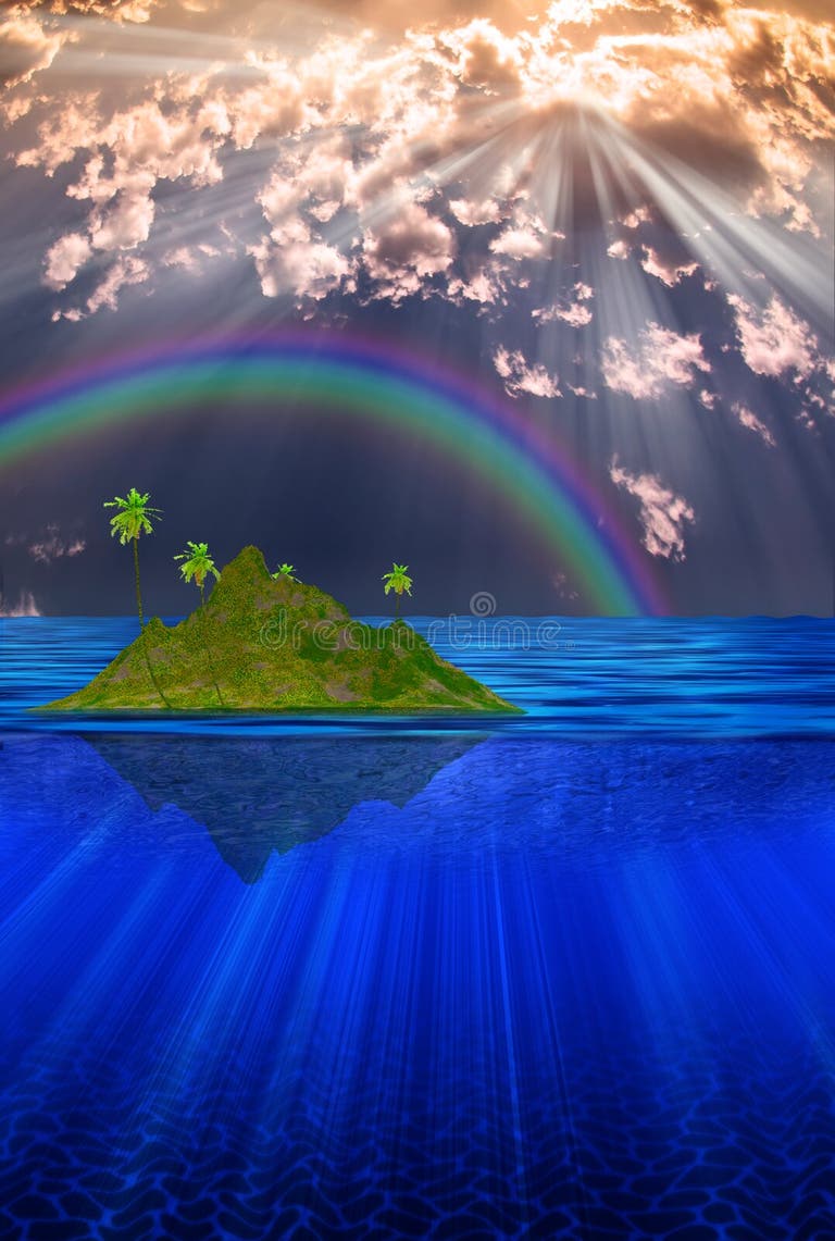 Island Floating Water Stock Illustrations – 9,943 Island Floating Water ...