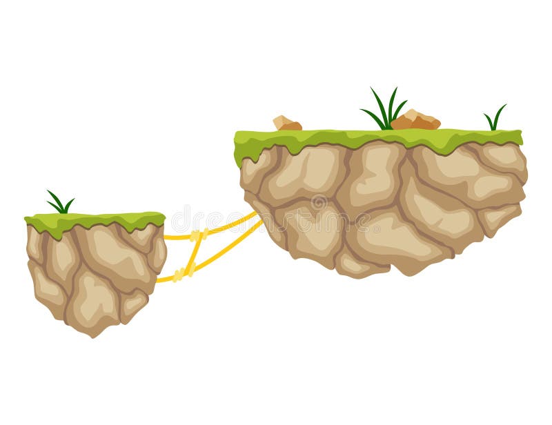 Floating Island Design Element for a Fantasy Platformer Game Level that ...