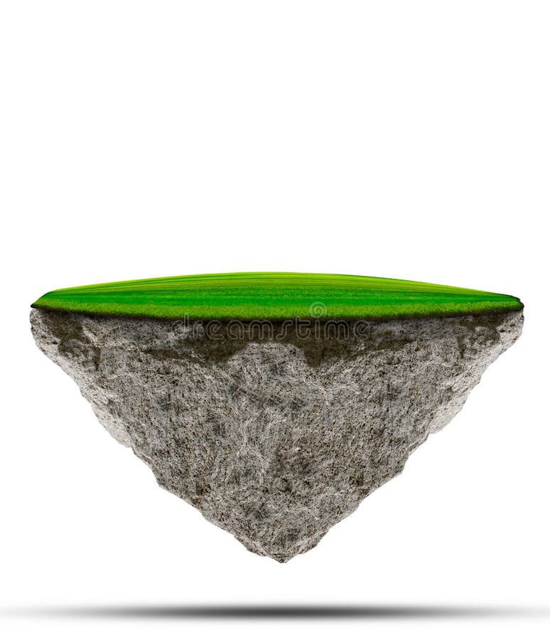 Floating Island of Green Grass Field on Rock Land Use for Abstract ... Floating Island of Green Grass Field on Rock Land Use for Abstract ...