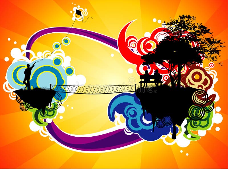 Floating island vector stock vector. Illustration of float - 15693305