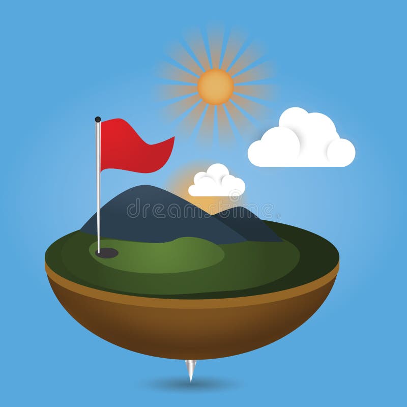 Floating Island. Vector Illustration Decorative Design Stock Vector ... Floating Island. Vector Illustration Decorative Design Stock Vector ...