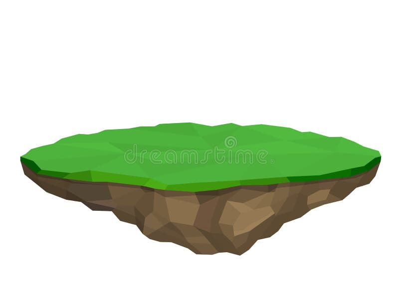 Floating island in sky stock vector. Illustration of ecology - 77318760