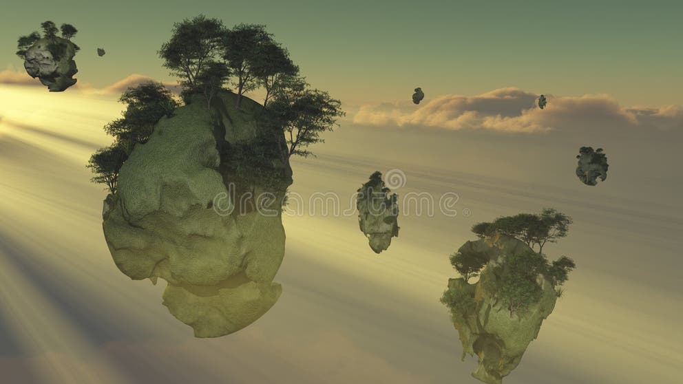 Floating Green Islands Stock Illustrations – 4,073 Floating Green ...