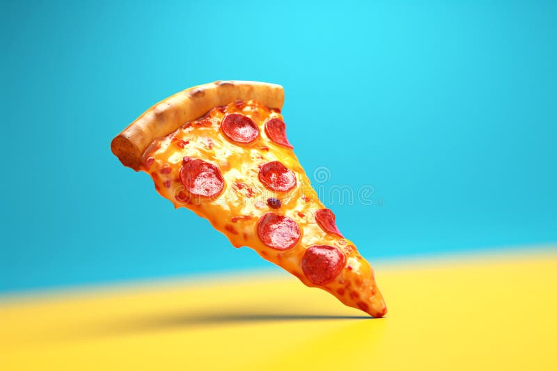 Floating Italian Sausage Pizza Slice. Levitating Pizza Slice with ...