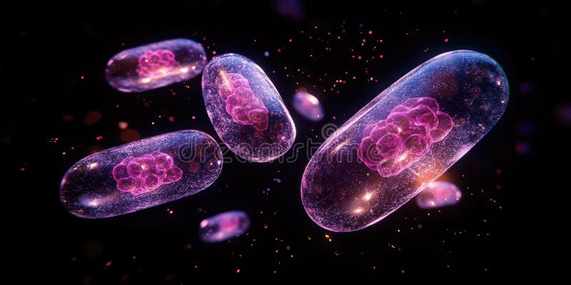 Floating Jelly-Like Objects Stock Image - Image of life, effect: 380019783