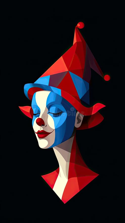 Floating Jester Hat Evokes Whimsical Charm with Empty Expression Stock ...