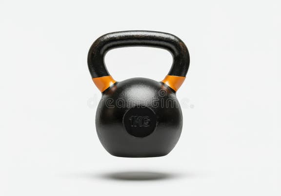 A Floating Kettlebell with a Rubber-coated Handle Stock Illustration ...