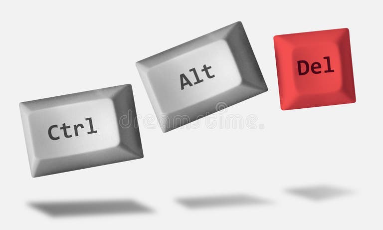 Floating Keyboard Keys Ctrl Alt Del Shortcut To Open Task Manager Stock ...