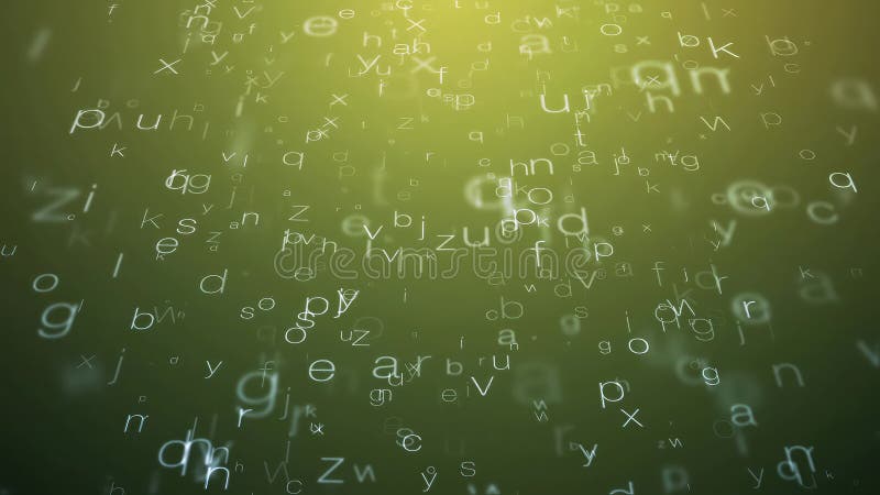 Floating Letters Create Dynamic Visual Display Against Soft Green ...