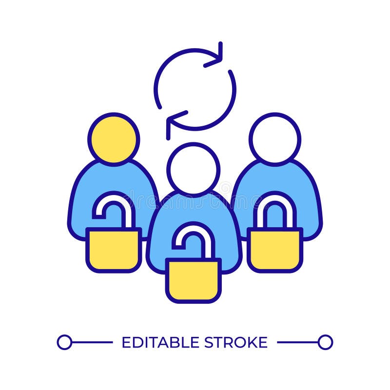 Floating License RGB Color Icon Stock Vector - Illustration of digital ...