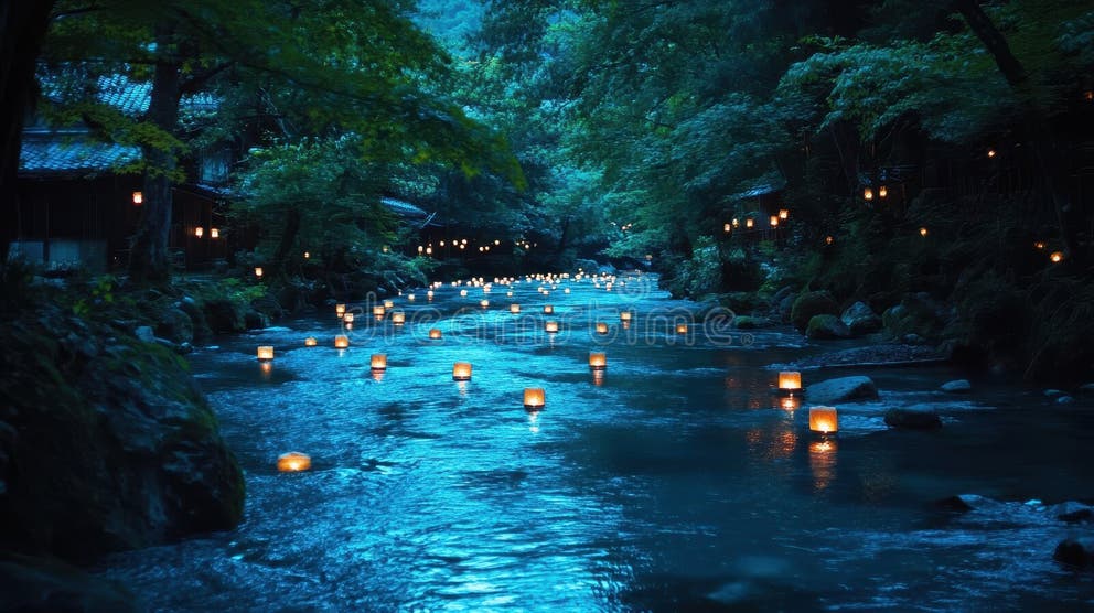 Floating Light a River S Nocturnal Dance Underneath a Forest Canopy ...