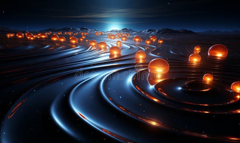 Floating Lights in Water stock image. Image of water - 316221587