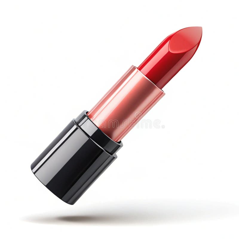 Floating Lipstick with Animated Application Effect Stock Illustration ...