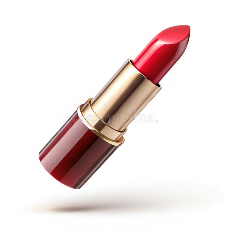 Floating Lipstick with Animated Application Effect Stock Illustration ...
