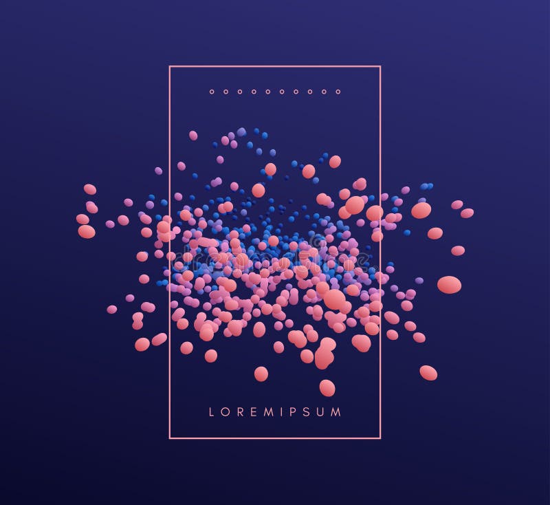 Floating Liquid Blobs. Abstract Colorful Banner with Fluid Shapes ...