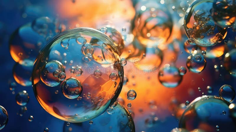 Floating Liquid Bubbles Texture Stock Illustration - Illustration of ...