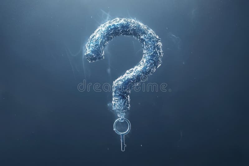 Floating Lock and Key Concept Representing Cybersecurity and Mystery ...