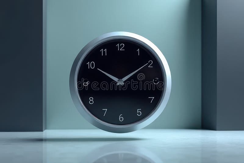 Floating Magnetic Clock Design Stock Illustration - Illustration of ...