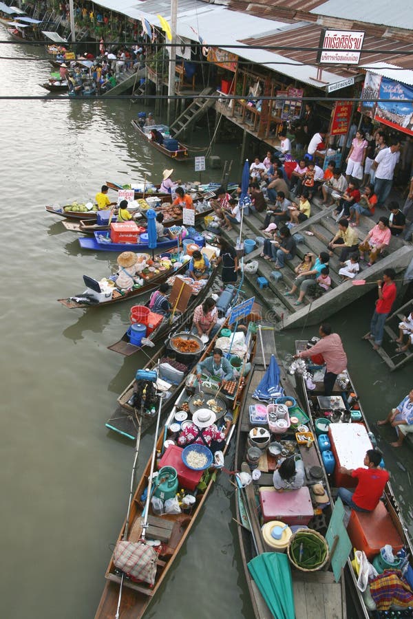 Floating market editorial stock image. Image of seller - 8460869