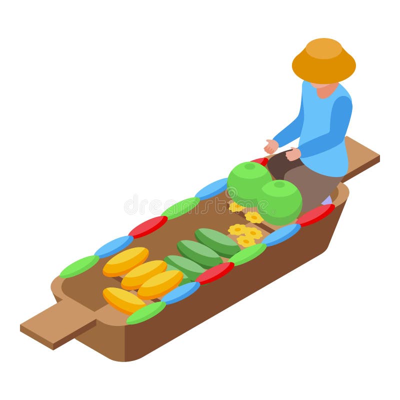 Floating Market Thailand Stock Illustrations – 149 Floating Market ...
