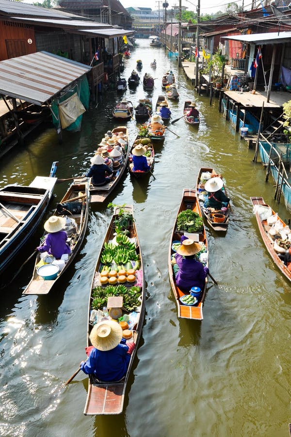 Floating Market, Thailand editorial stock image. Image of river - 30637189