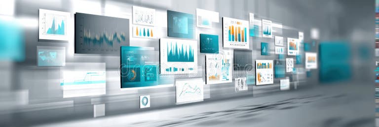 Floating Marketing Dashboard with Dynamic Data Visualizations in a ...