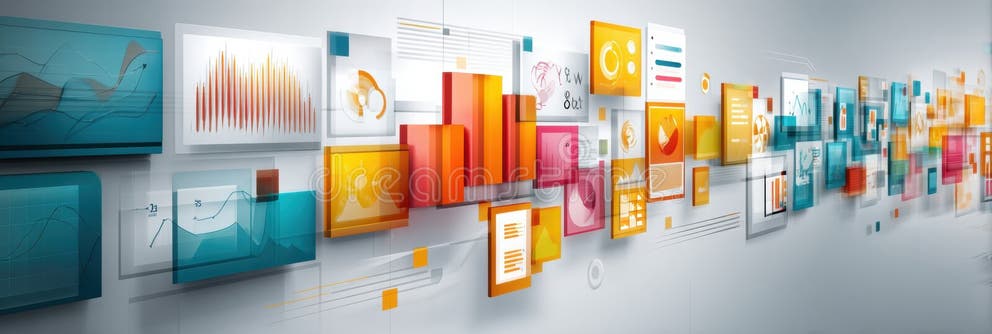 Floating Marketing Dashboard Showcases Data Analytics and Insights in a ...