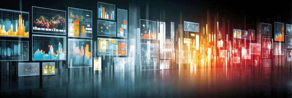 Floating Marketing Dashboard Showcasing Analytics and Data ...