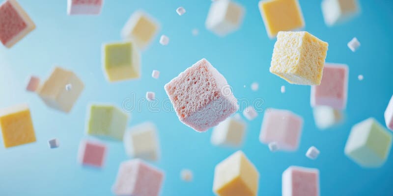 Floating Marshmallows stock photo. Image of atmosphere - 388504938