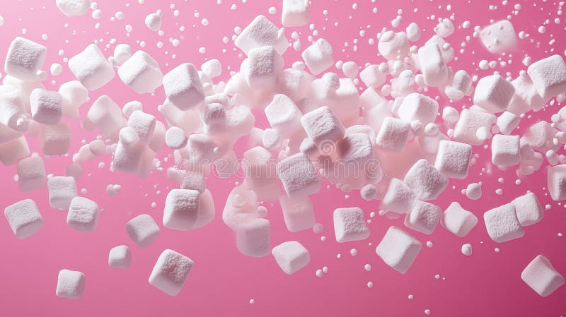 Floating marshmallows. stock photo. Image of sweet, texture - 370577222