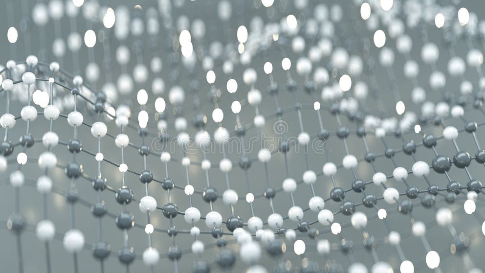 Floating Mesh of Network Abstract 3D Render Illustration Stock ...