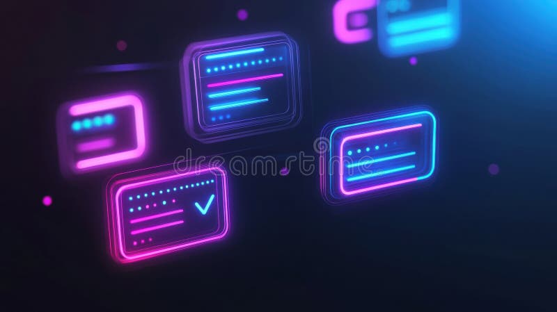 Floating Message Bubbles Illuminate Social Media Chat Interface with ...