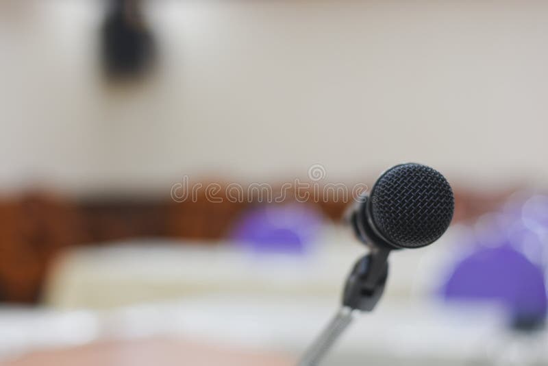 Floating Mics in the Conference Room Stock Image - Image of hall ...