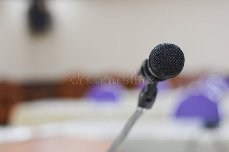 Floating Mics in the Conference Room Stock Image - Image of ...