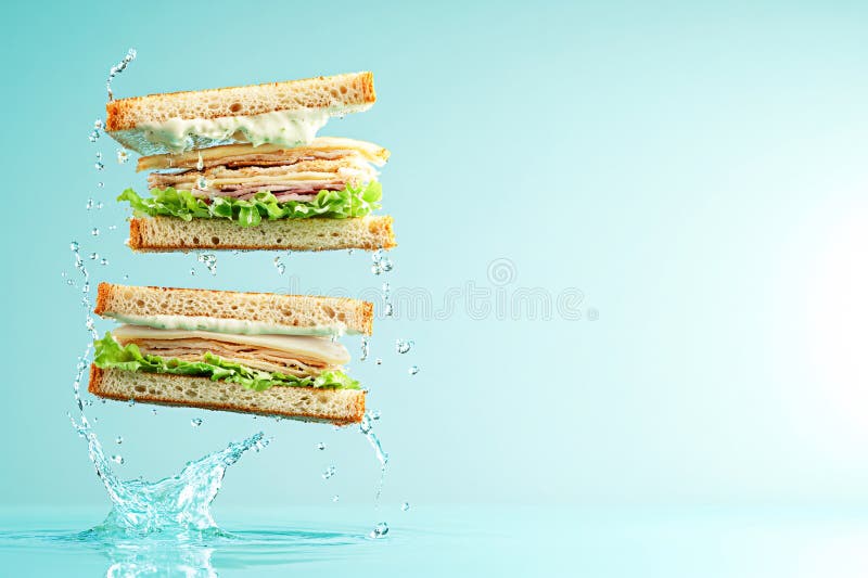 Floating Mid-air, Deconstructed Sandwich Elements with Bold Colors and ...