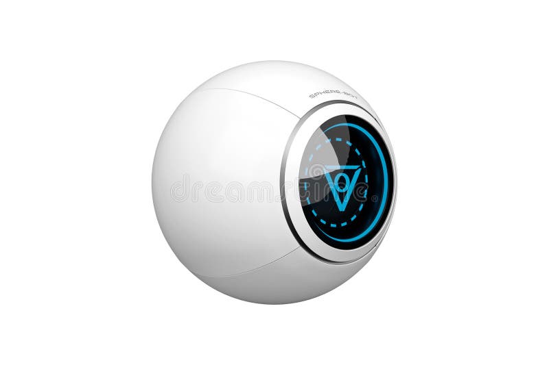 Floating minimal robot stock illustration. Illustration of clever ...