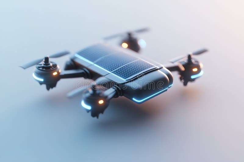 Floating in a Minimalist Black To Blue Gradient Background, the ...