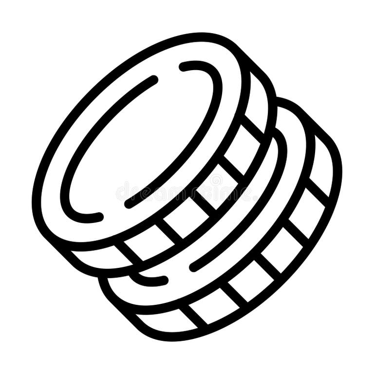 Floating Money Stack Line Icon for Stable and Organized Financial ...