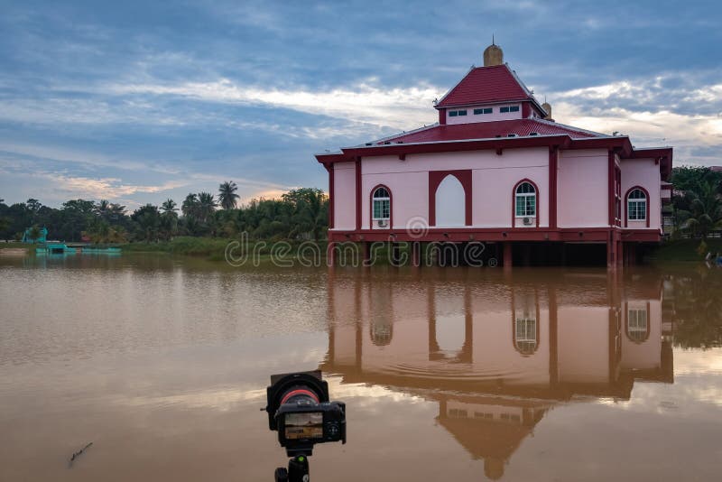 Floating Mosque at Malacca, Malaysia Stock Photo - Image of belief ...