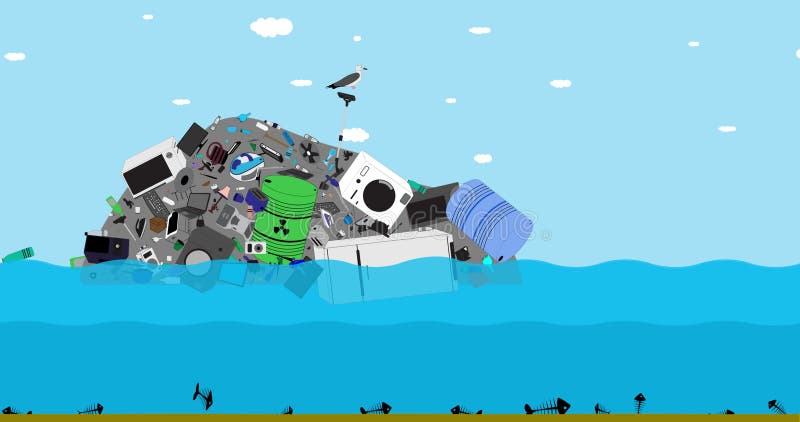 Mountain of Garbage Waste Plastic Bottles Packages of Rotting Food ...