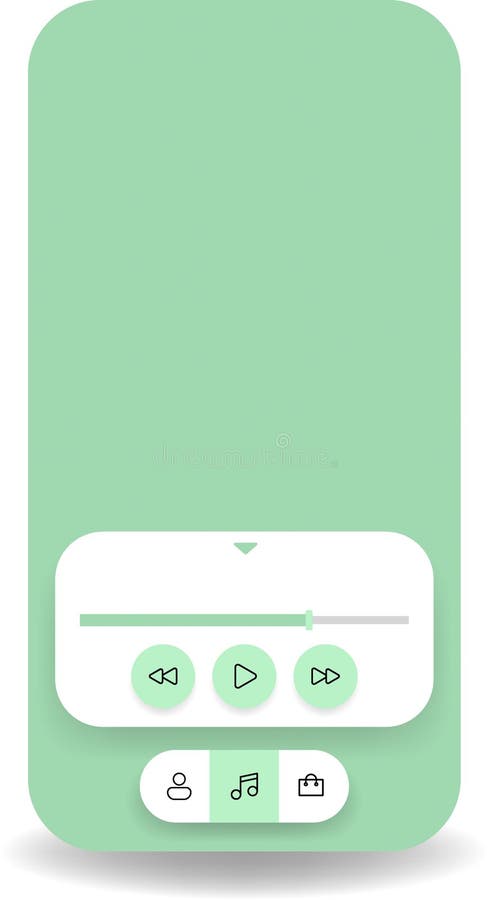 Floating Music Player Template with Minimalist User Interface Design ...